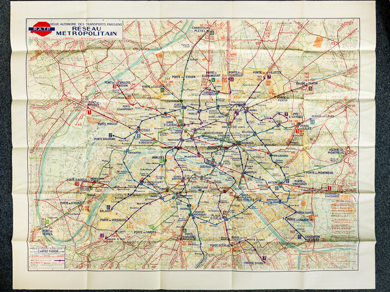 Collectif ; RATP Grand Plan de Paris Réseau Métropolitain R.A.T.P. Plan ...